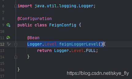 feign开启日志Logger.Level feignLoggerLevel()中Level爆红的解决 - 路饭网